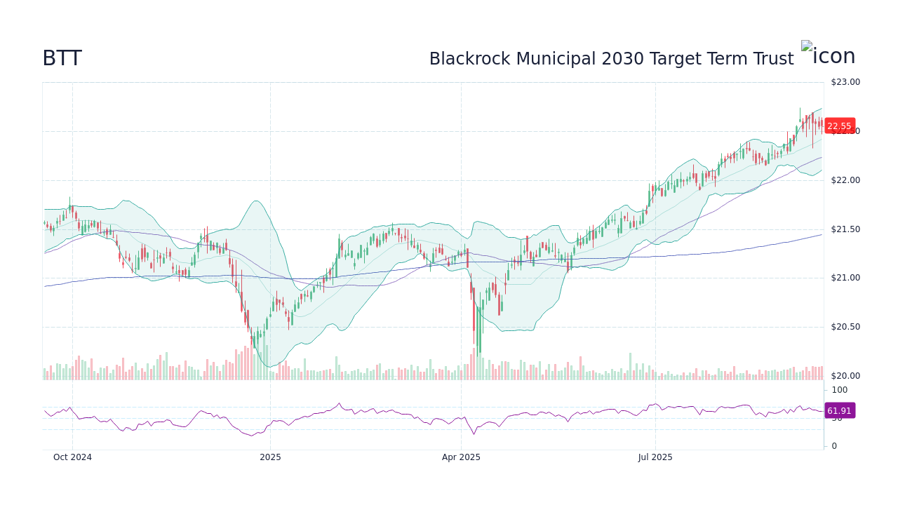 BTT Stock Price - Blackrock Municipal 2030 Target Term Trust Stock ...