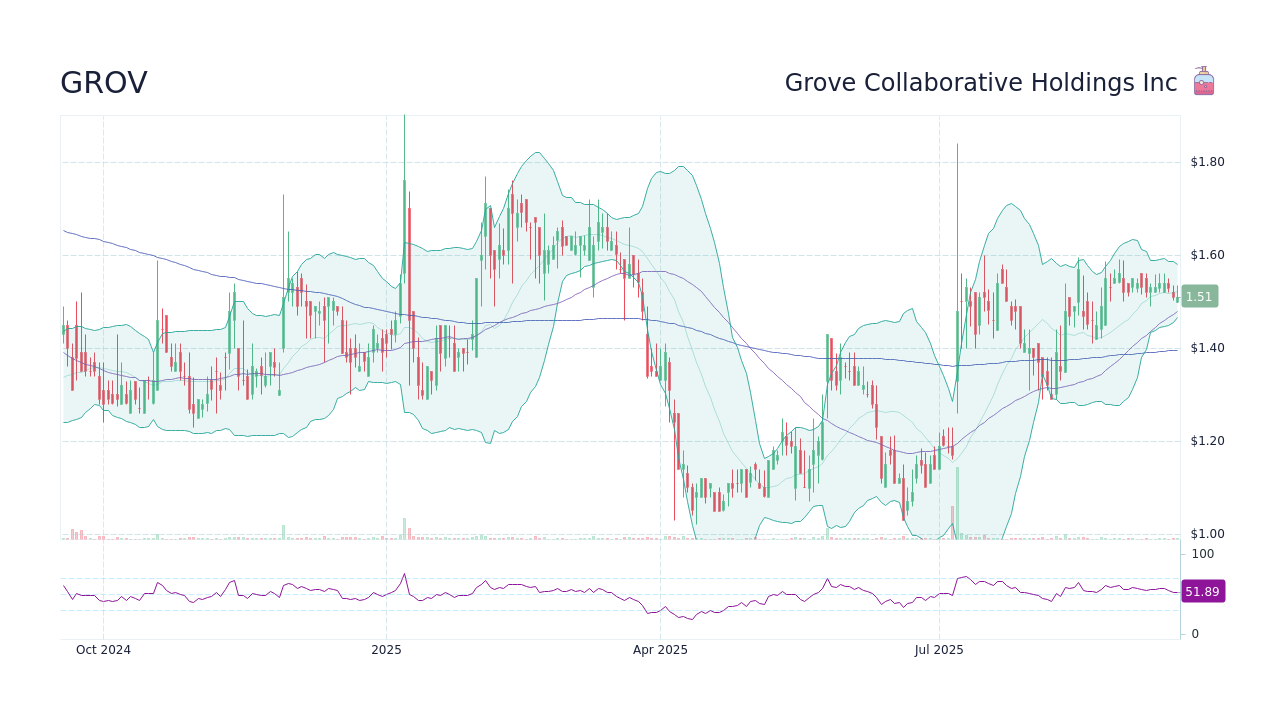 GROV Stock Price - Grove Collaborative Holdings Inc Stock Candlestick ...