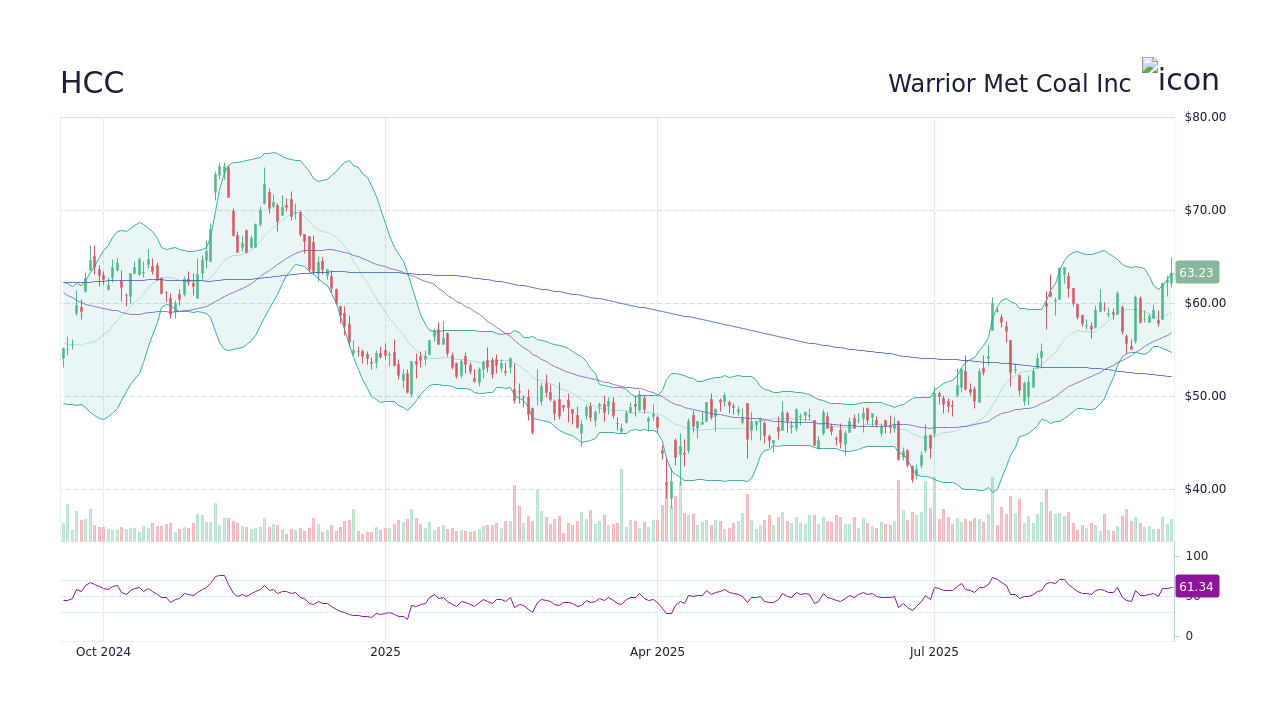 HCC Stock Price - Warrior Met Coal Inc Stock Candlestick Chart - StockScan