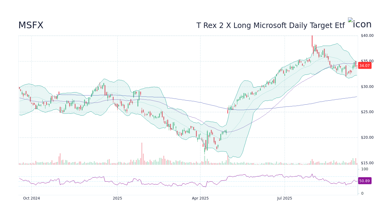 T Rex 2 X Long Microsoft Daily Target Etf (MSFX) Stock Price History ...