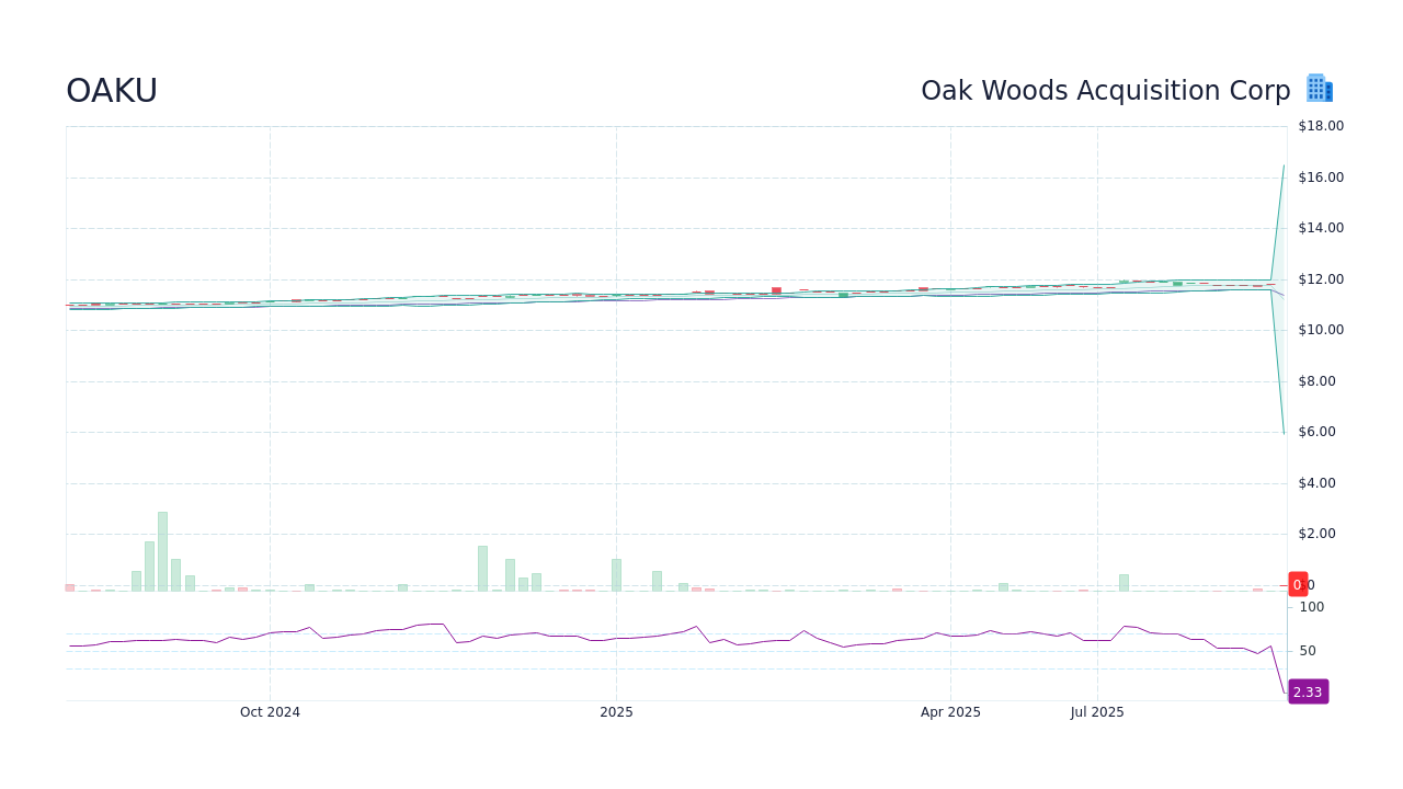 Oak Woods Acquisition Corp (OAKU) Stock Price History & Other ...