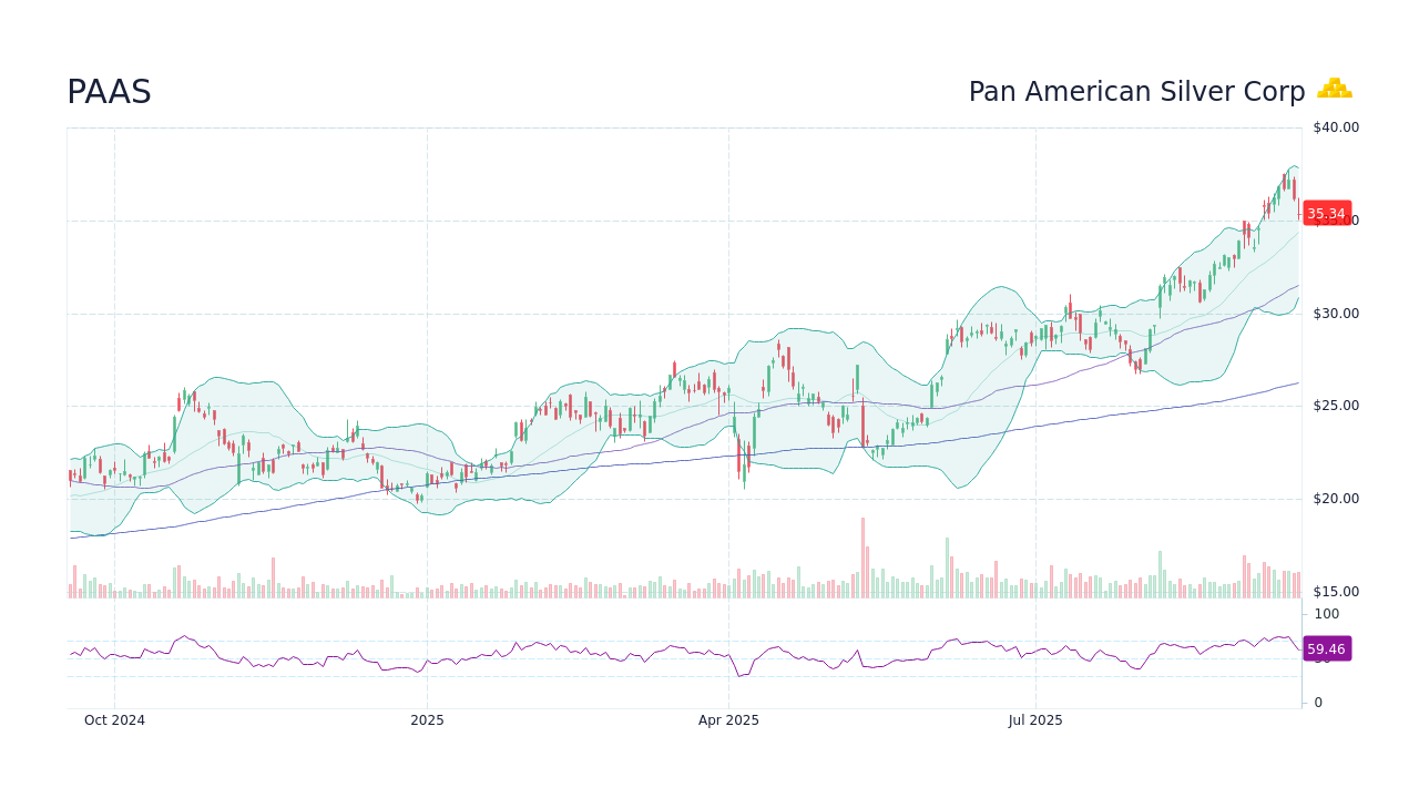PAAS Stock Price - Pan American Silver Corp Stock Candlestick Chart ...