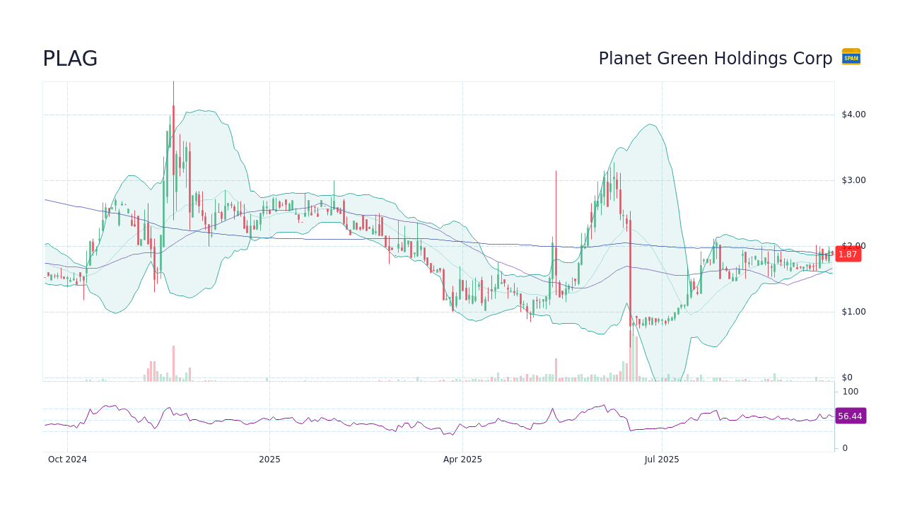 PLAG Stock Price - Planet Green Holdings Corp Stock Candlestick Chart ...