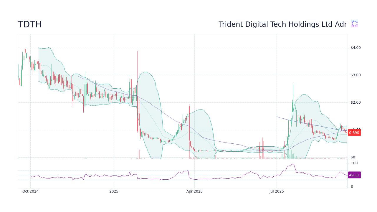 Trident Digital Tech Holdings Ltd Adr (TDTH) Stock Price History ...