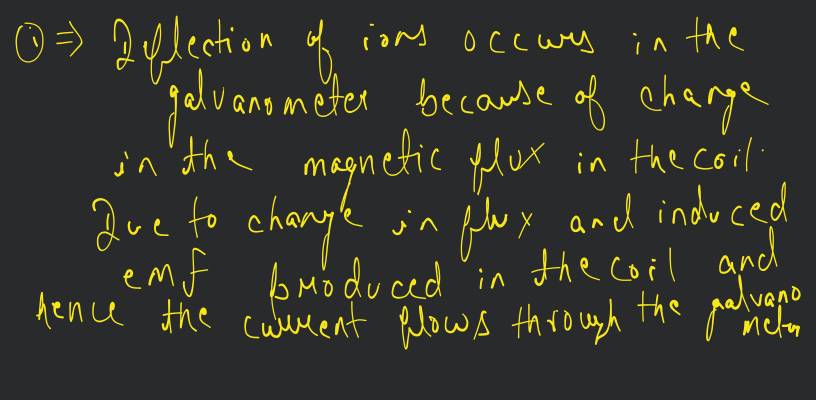 The diagram below shows a coil connected to a center zero galvanometer G...