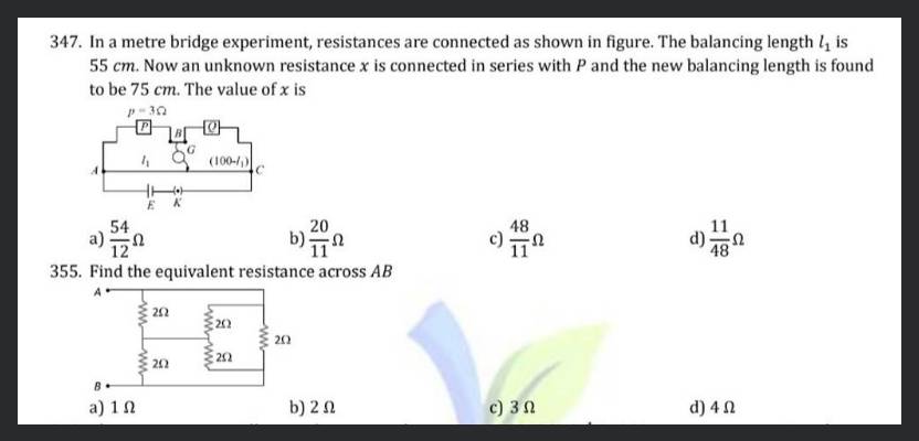 In a metre bridge experiment, resistances are connected as shown in figur..