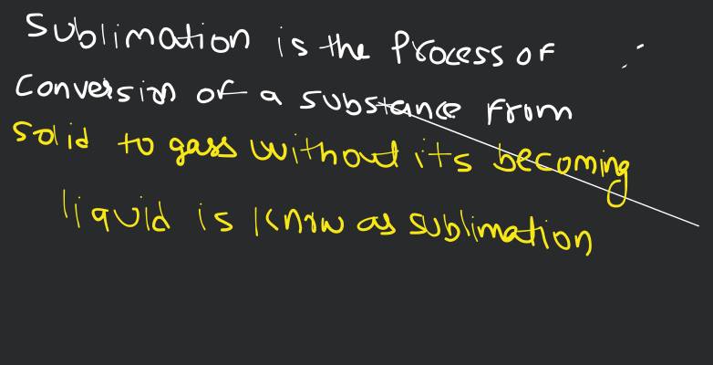 *Define Sublimation with diagram and definition.* *Differentiate between