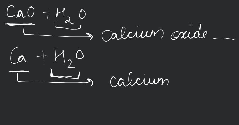 What's the difference between cao + h2o and ca + h2o? | Filo