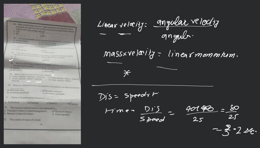 Two trains of 40 m length are traveling in opposite directions with a vel..