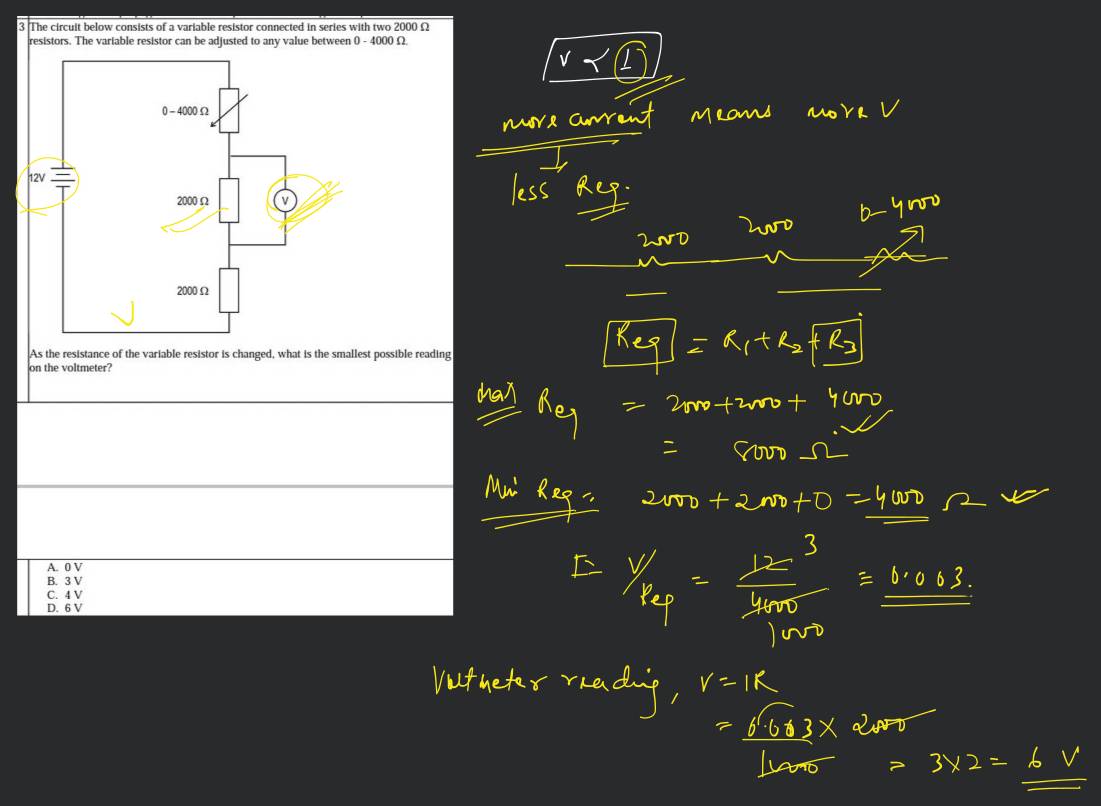 The Circuit Below Consists Of A Variable Resistor Connected In Series Wit