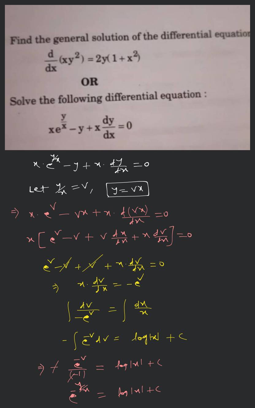 Find the general solution of the differential equation dxd (xy2)=2y(1+x2)..