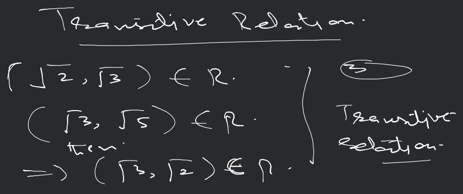 35. A relation R is defined on a set of real numbers R as R={(x,y):x⋅y is..