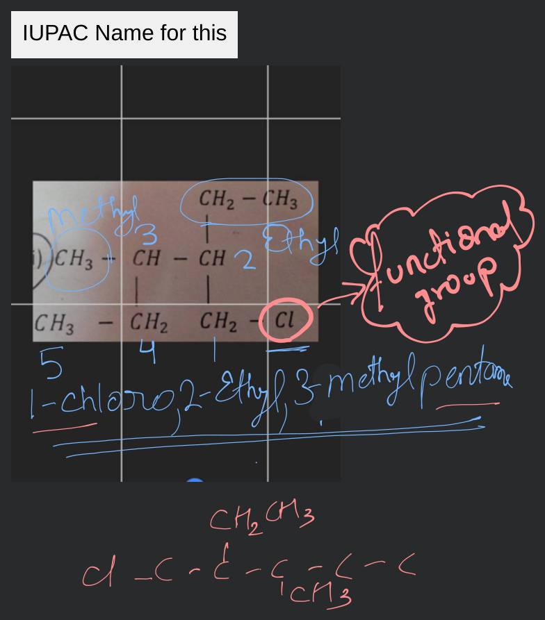 CH₂ - CH3 CH3 - CH - CH CH3 CH₂ CH₂ - CL | Filo