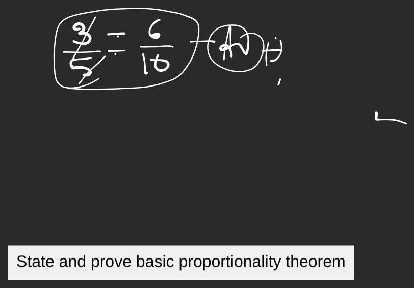 State and prove basic proportionality theorem | Filo