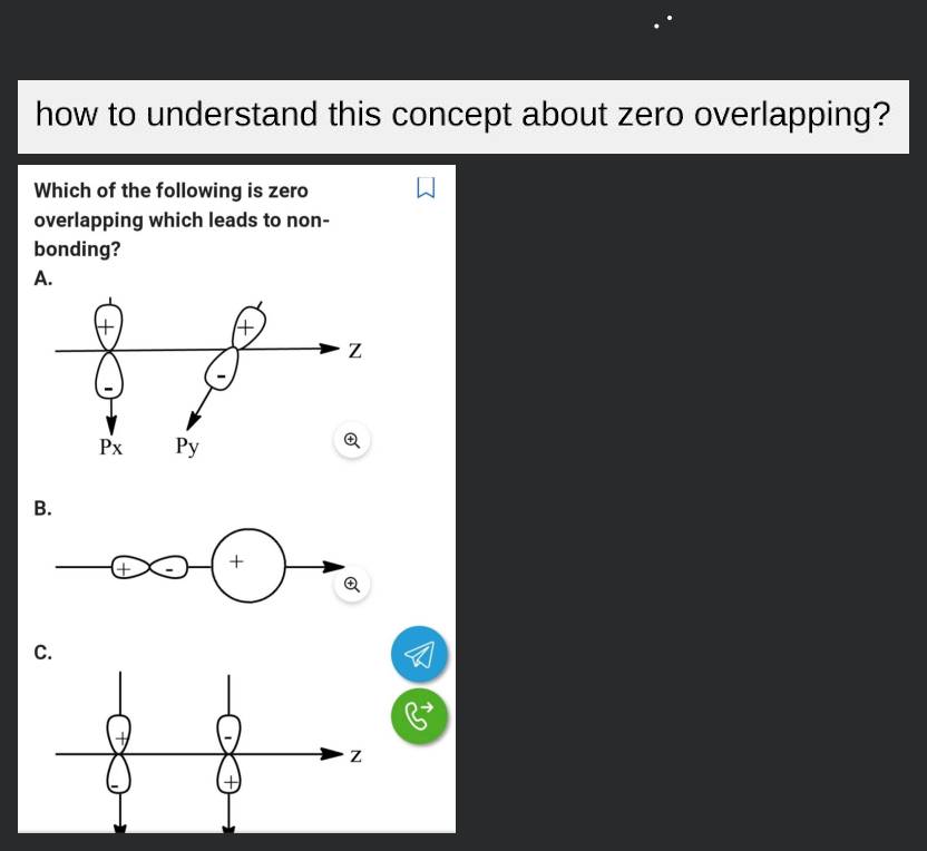 Which of the following is zero overlapping which leads to nonbonding? A.