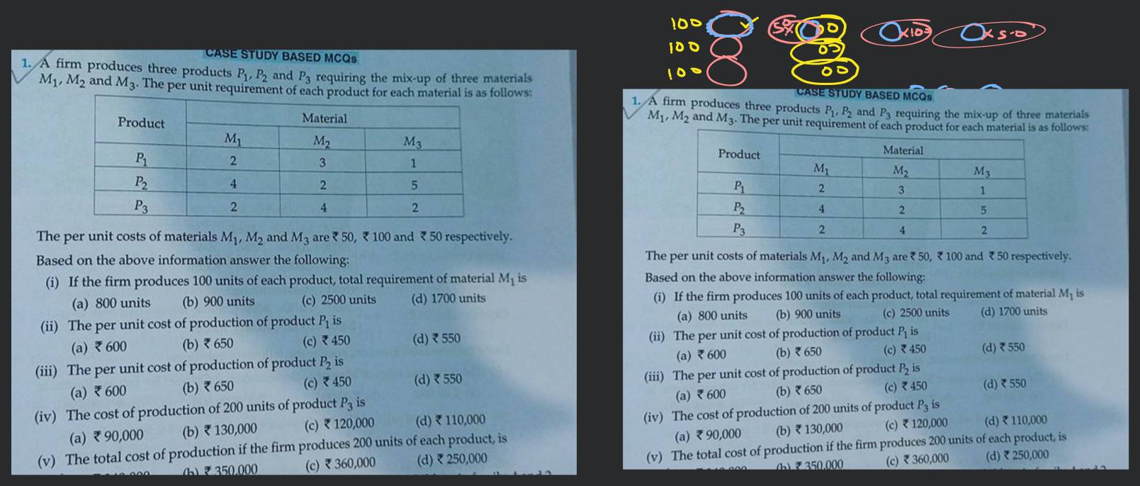 A firm produces three products P1 ,P2 and P3 requiring the mix-up of th..