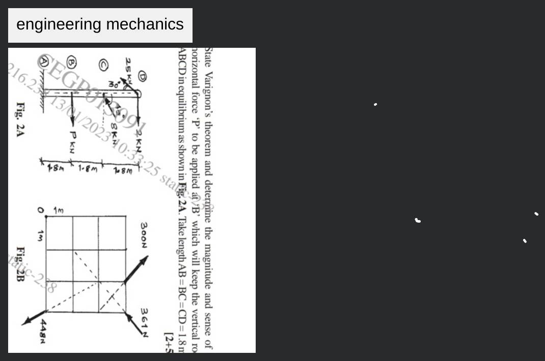 State Varignon's theorem and determine the magnitude and sense of norizon..