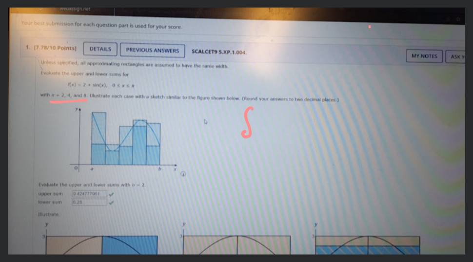 Unless specified, all approximating rectangles are assumed to have the sa..