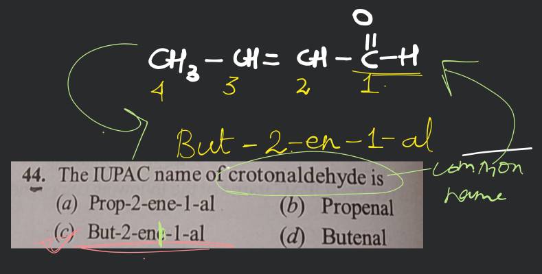 The IUPAC name of acraldehyde is : | Filo