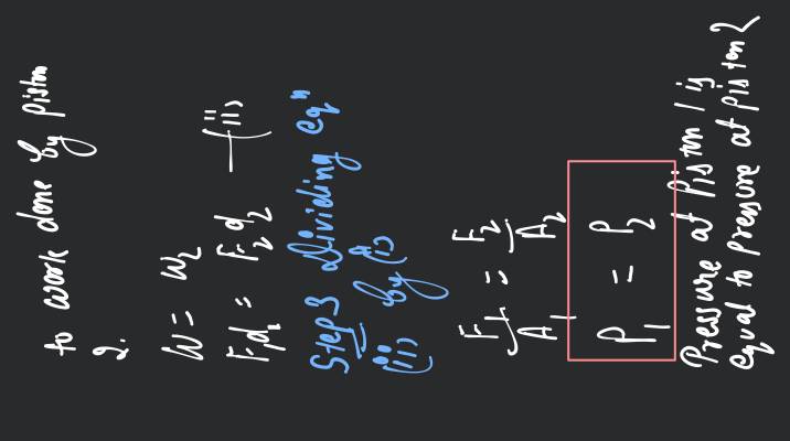 State Pascal’s law of transmission of fluid pressure. | Filo