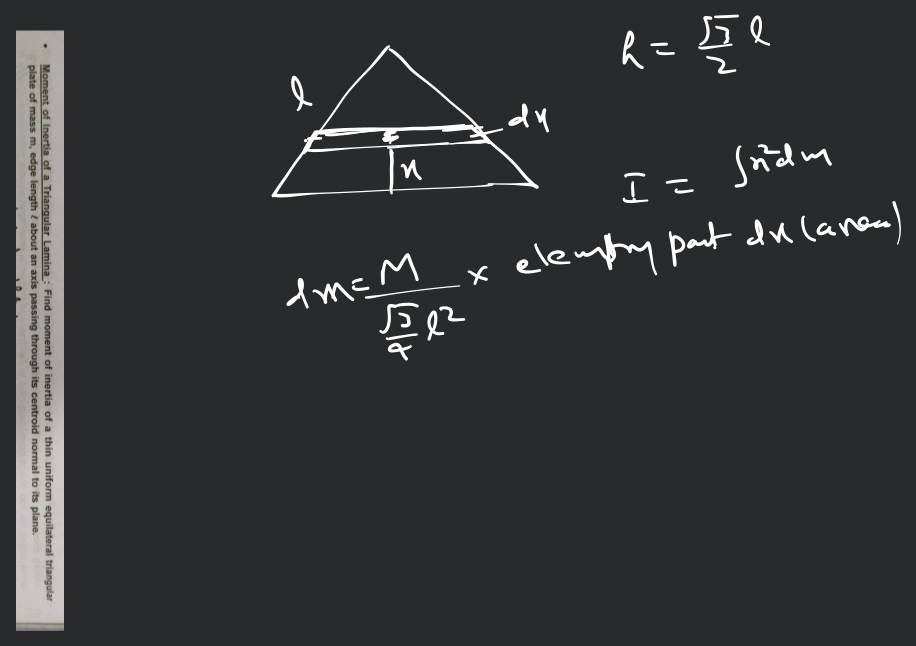 Moment Of Inertia Equilateral Triangle