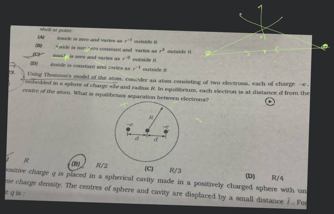 Four charges q,2q,3q and 4q are placed at corners A,B,C and D of a square..