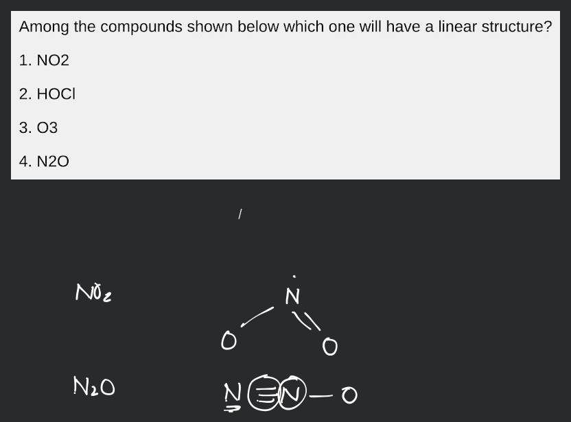 Among the compounds shown below which one will have a linear structure?1...