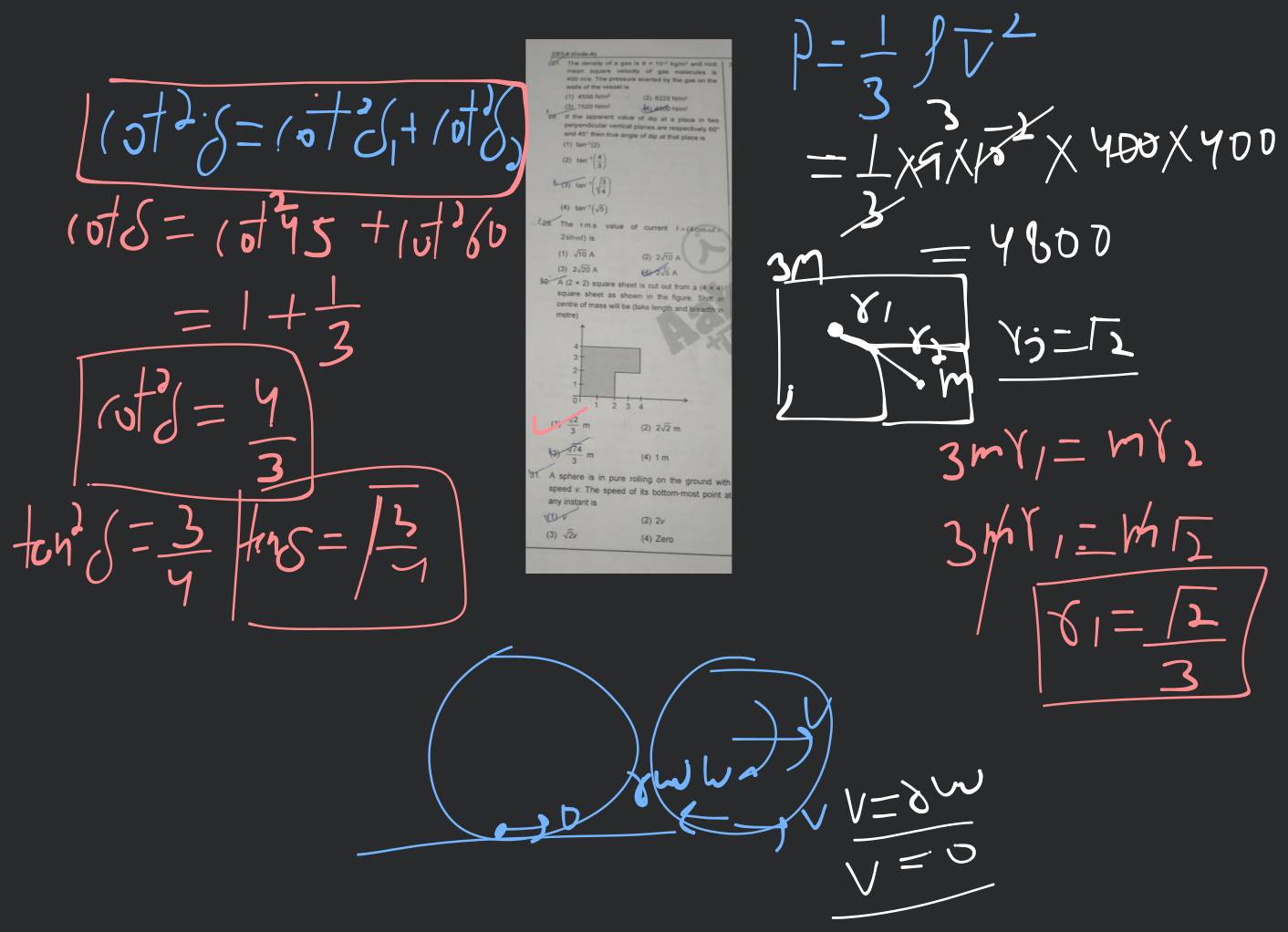In the given magnetic flux versus time graph, find magnitude of emf induc..