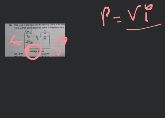 In the circuit shown, if the 10Ω resistance is replaced by 20Ω then what