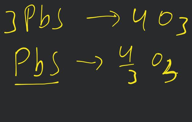 PbS reacts with ozone (O3) and forms pbso4. As per the balanced equation,..