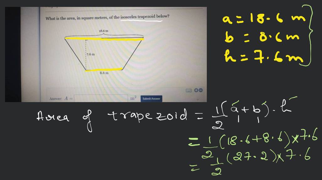 Area Of Isosceles Trapezoid