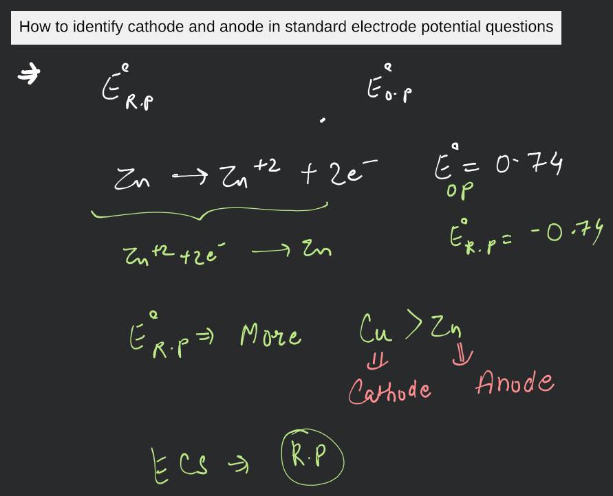 How to identify cathode and anode in standard electrode potential questio..