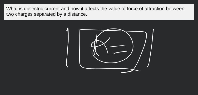What is dielectric current and how it affects the value of force of attra..