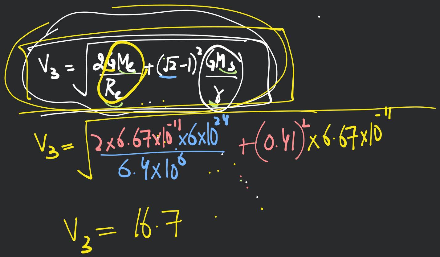 Third Cosmic Velocity on Earth Surface: Find the minimum velocity to be i..