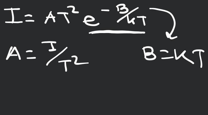 The Richardson equation is given by I=AT2e−B/kT. The dimensional formula