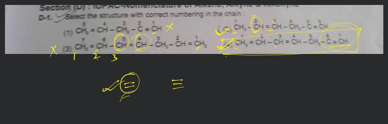 Select the structure with correct numbering for IUPAC name of the compoun..