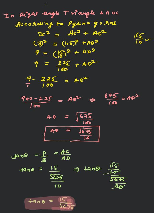 The rod AC of a TV disc antenna is fixed at right angles to the wall AB a..