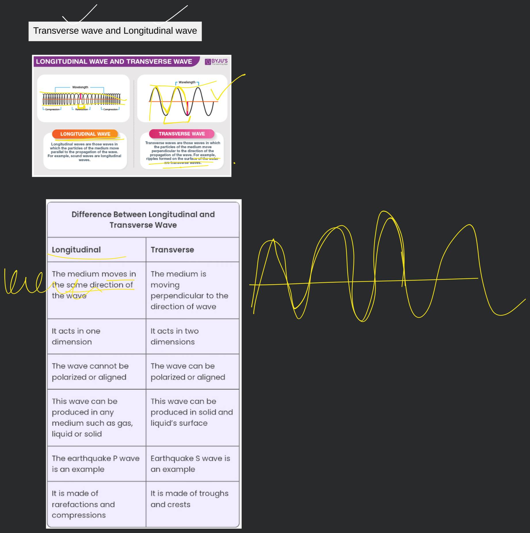 Transverse wave and Longitudinal wave | Filo
