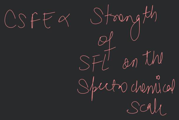 Determine the correct increasing order of CFSE. | Filo