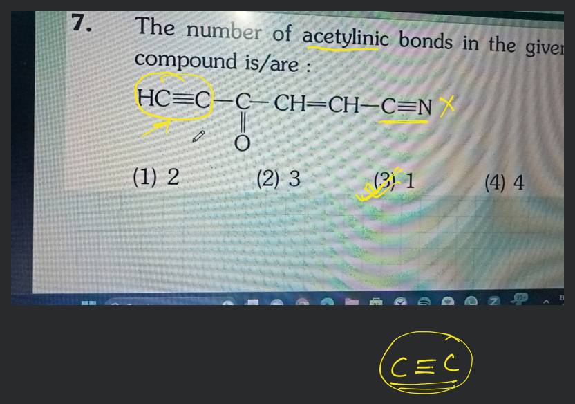 The number of olefinic bonds in the given compound is/are : | Filo