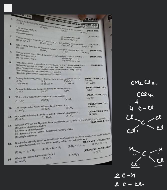 Grade 11 Chemistry Formula Sheet