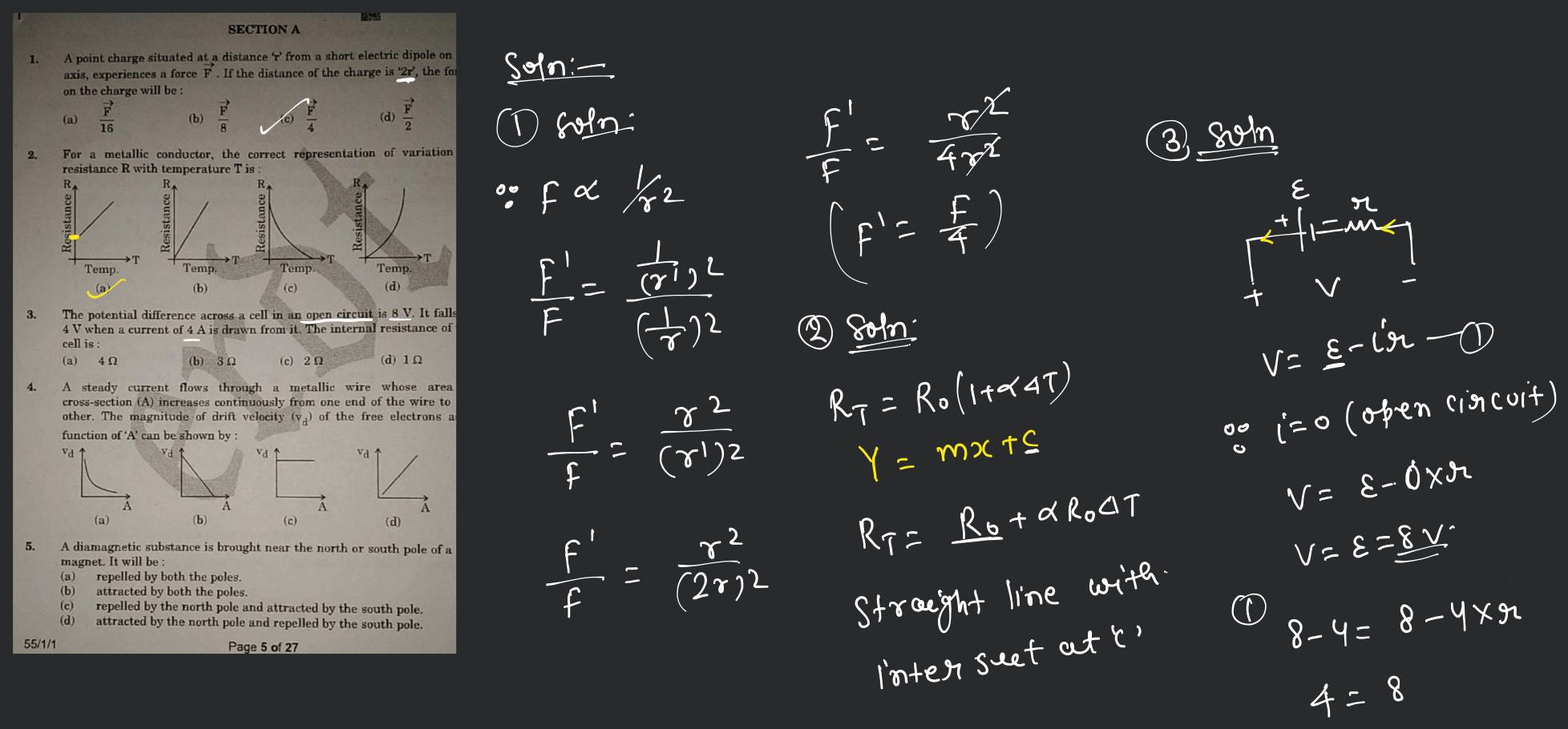 For a metallic conductor, the correct representation of variation of resi..