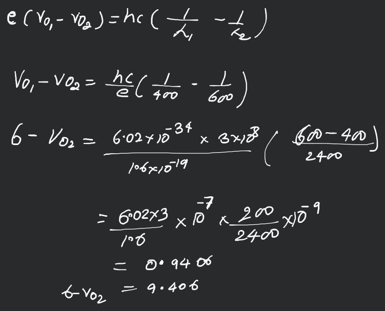 8. For the light of wavelength 400 nm incident on the cathode of a photoc..