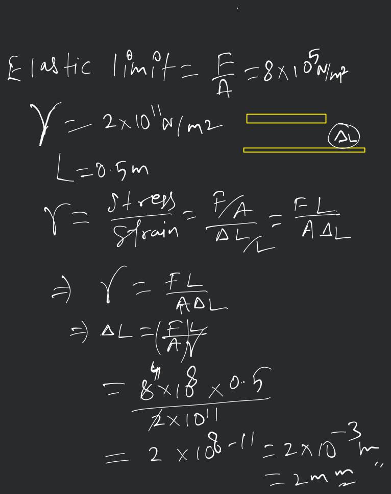The proportional limit of steel is 8×108 N/m2 and its Young's modulus is