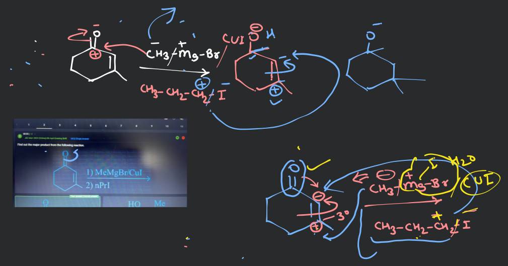 CC1=CC(=O)CCC11) MeMgBr/CuI2) nPrI | Filo