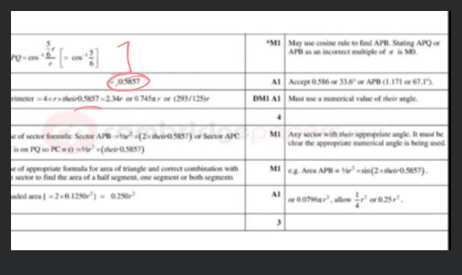 The diagram shows two identical cireles intersecting at points A and B an..