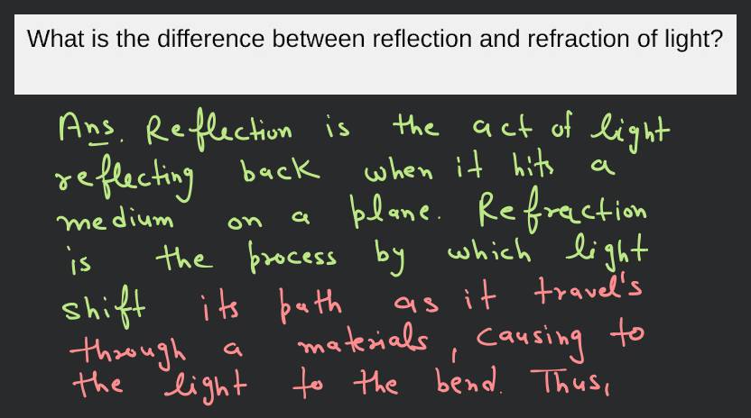 What is the difference between reflection and refraction of light?