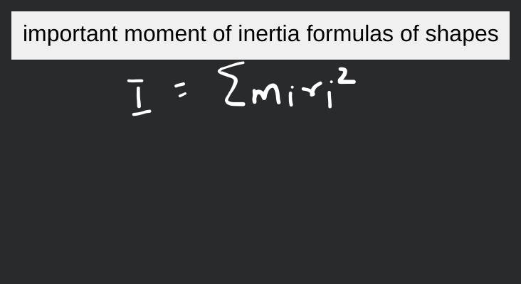 important moment of inertia formulas of shapes | Filo