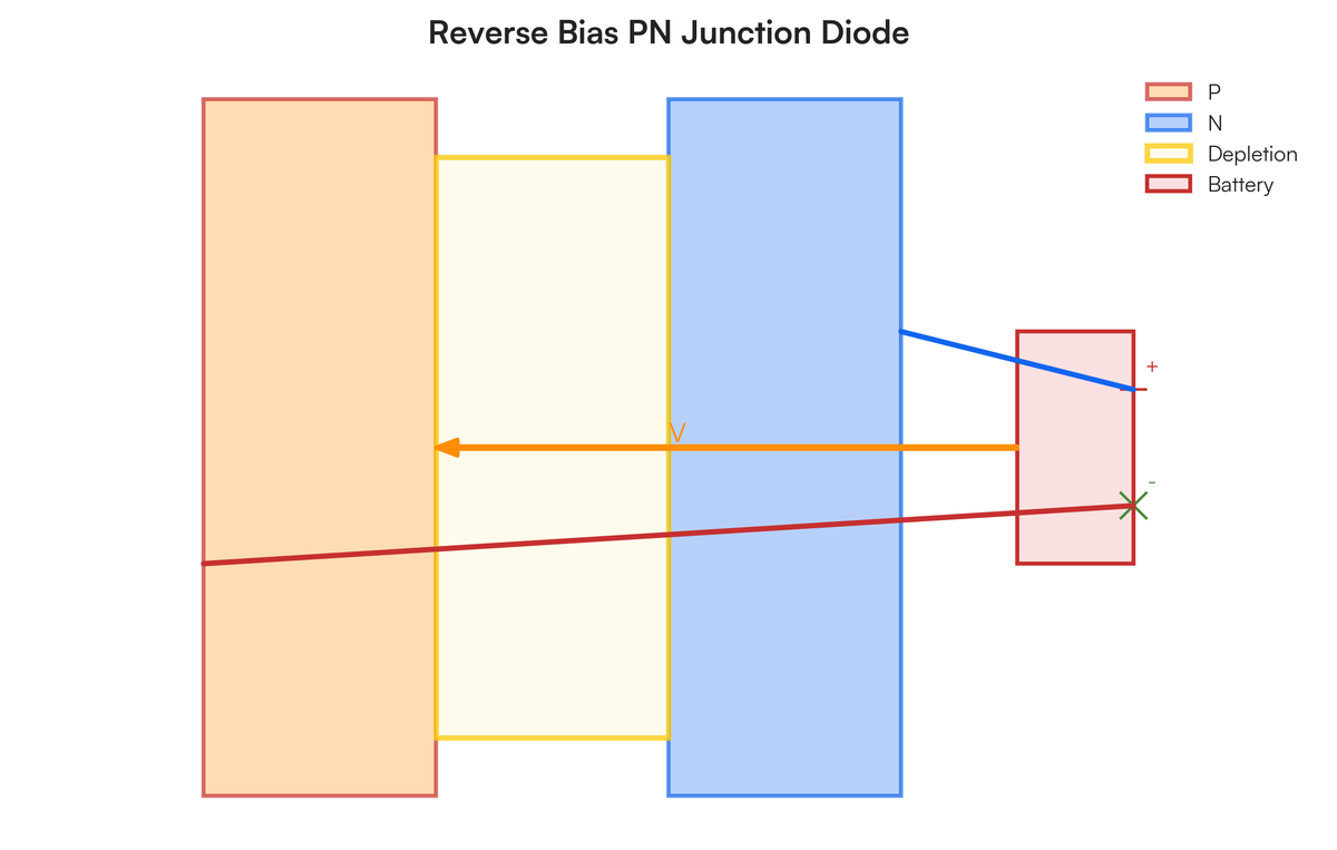 draw a neat diagram for forward bias pn junction diode and reverse bias