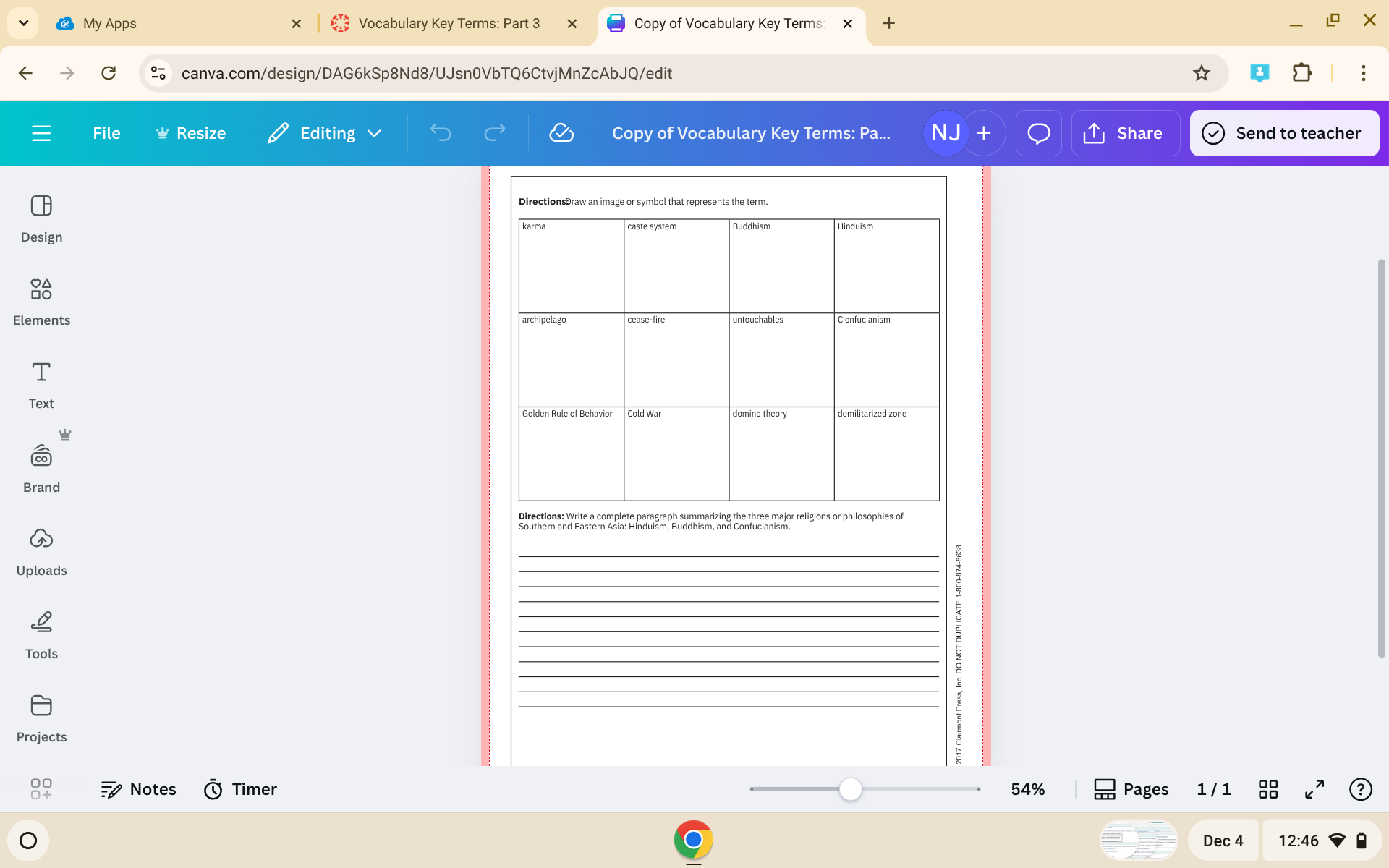 Draw an image or symbol that represents the term: karma caste system Budd..